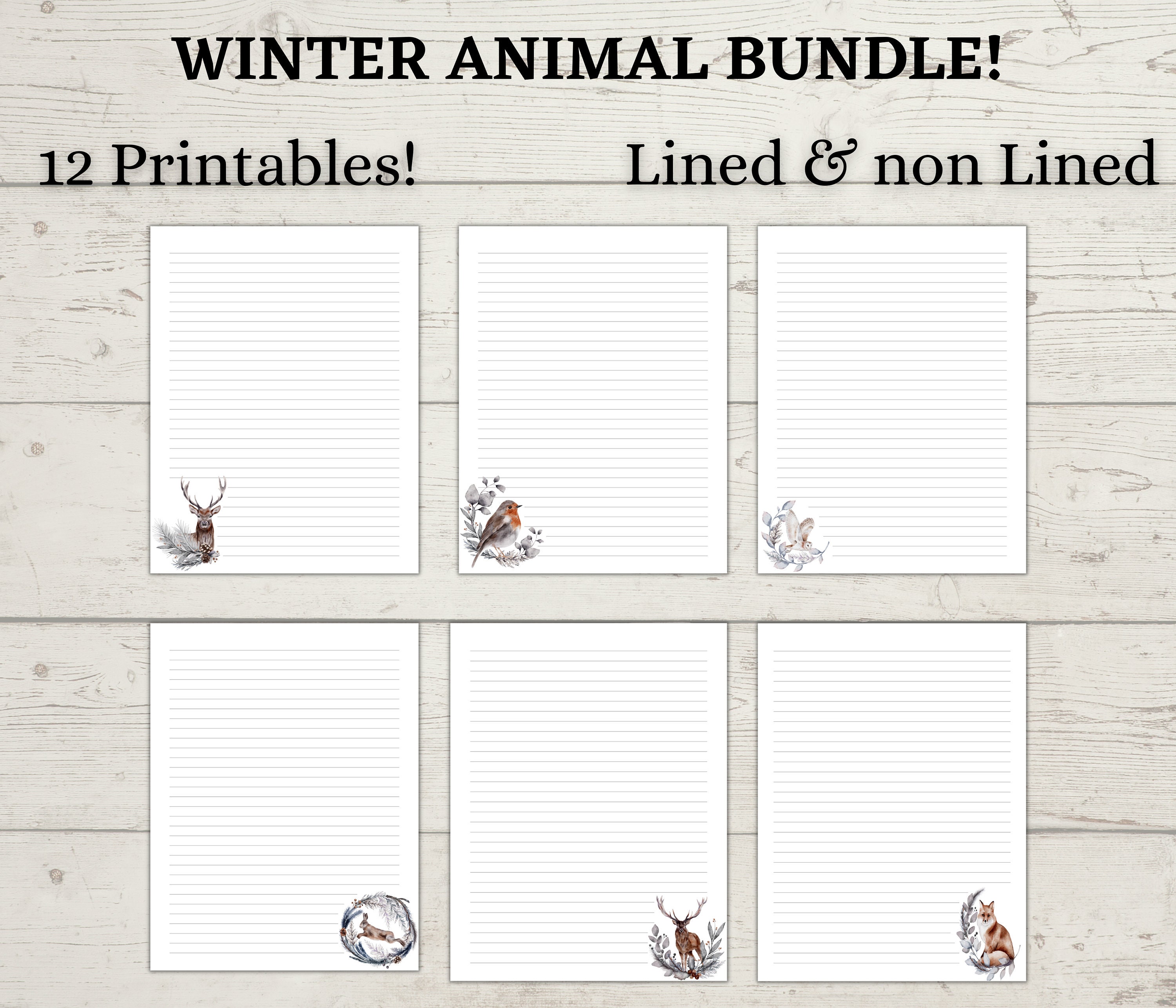 JW Letter Writing Bundle Printable Writing Paper Winter - Etsy