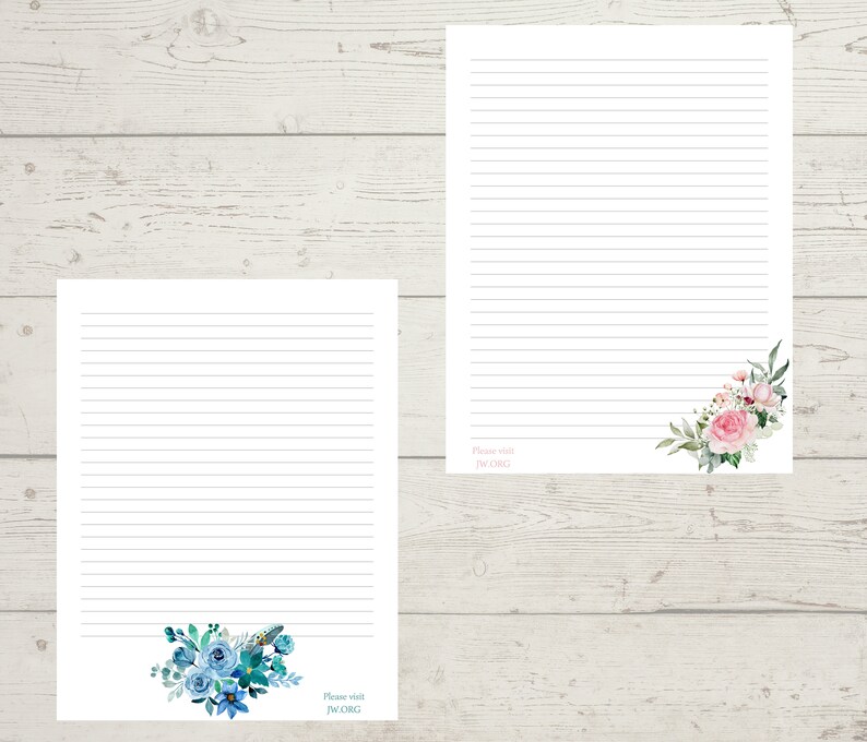 JW Letter Writing Bundle Printable Writing Paper Ministry - Etsy
