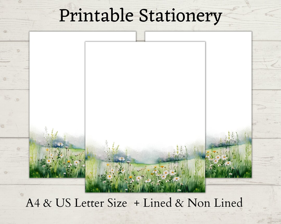 JW Printable Letter Writing Stationery Paper, Lined and Blank Paper ...