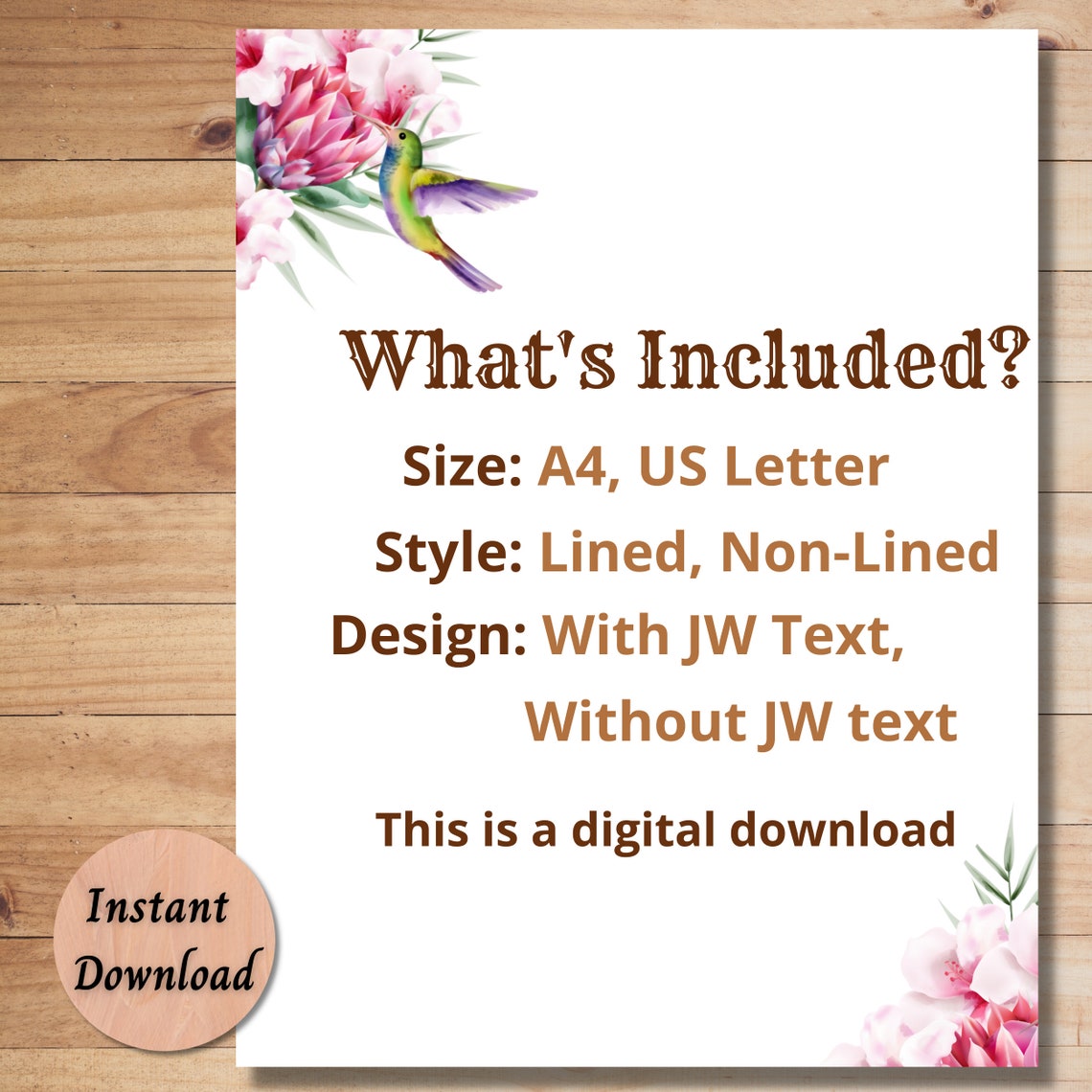 JW Letter Writing Stationery Printable Writing Paper Lined - Etsy