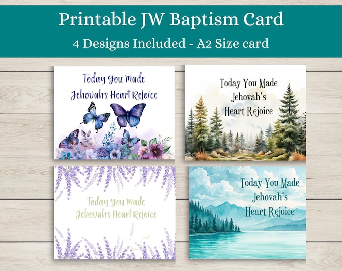JW Baptism Card | JW Baptism Gift Card | JW Printables | Card for Jw ...