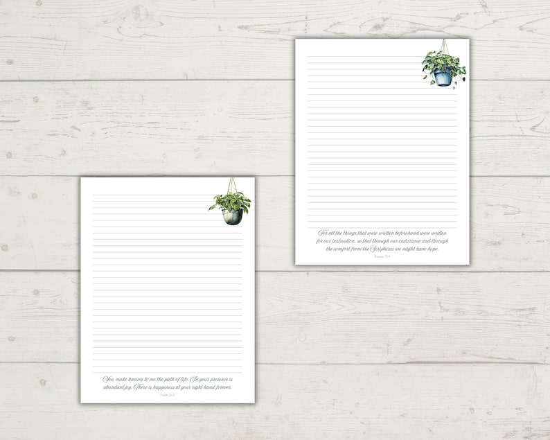 Printable JW Scripture Letter Writing Paper - Lined & Blank Stationery ...