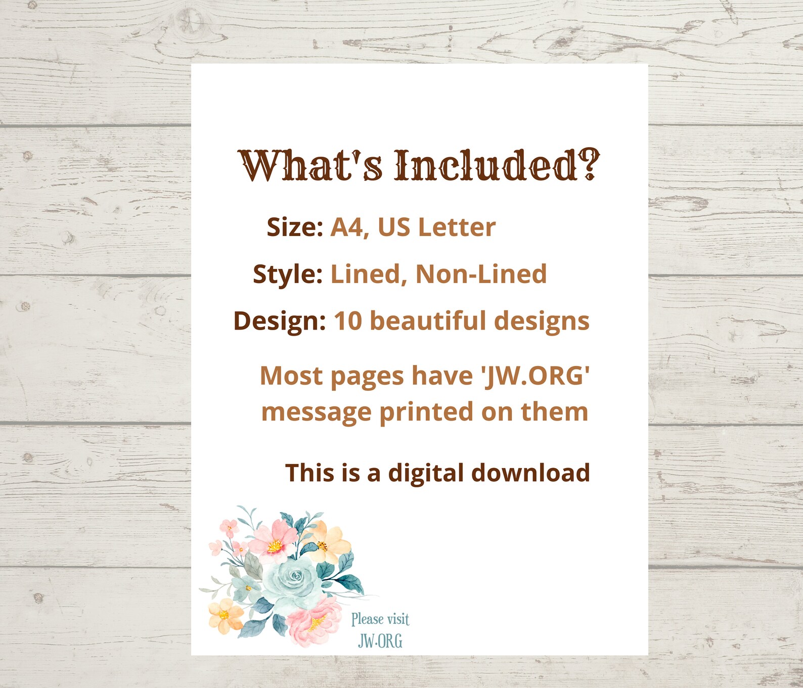 JW Letter Writing Bundle Printable Writing Paper Ministry - Etsy