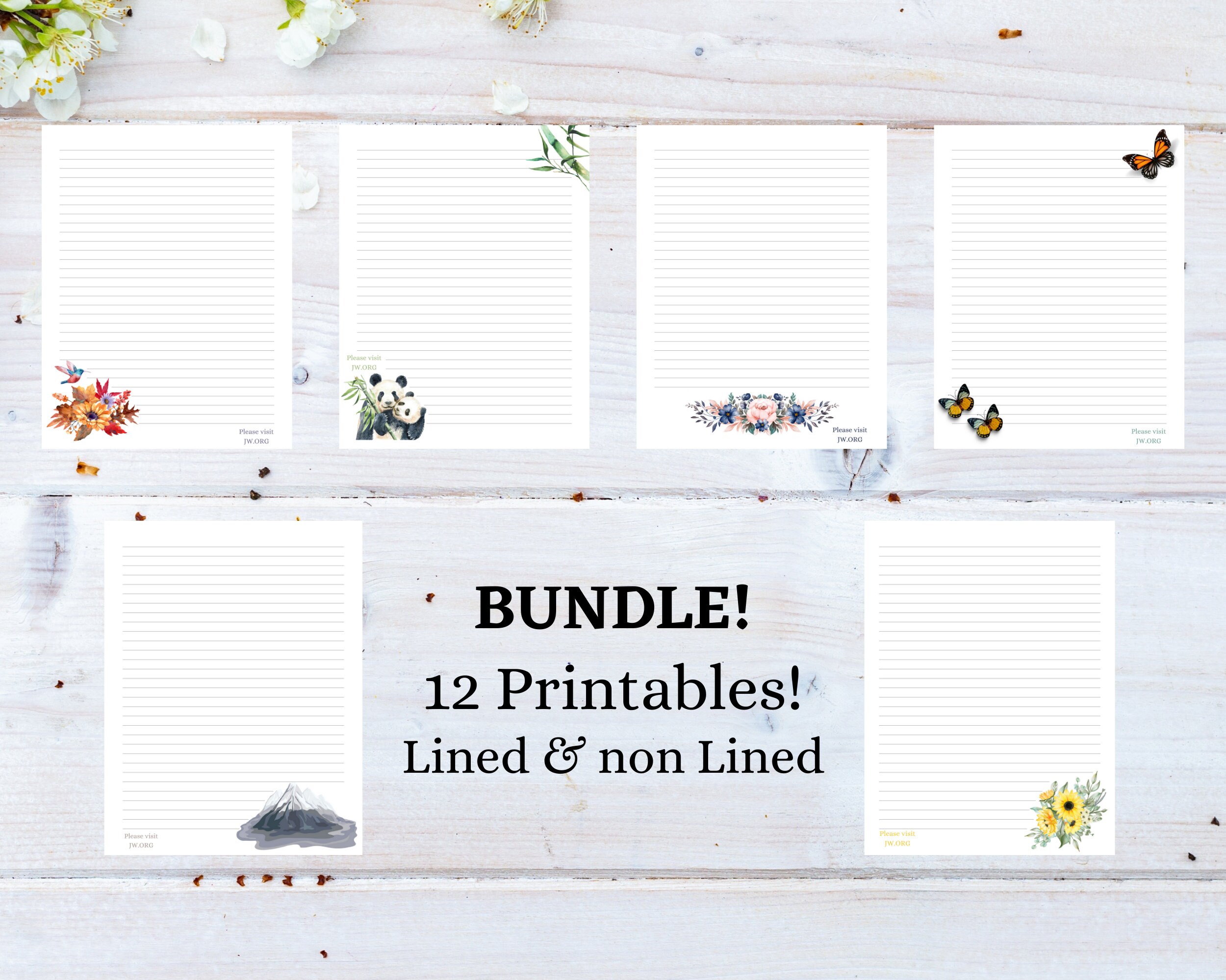 JW Letter Writing Bundle Printable Writing Paper Ministry - Etsy