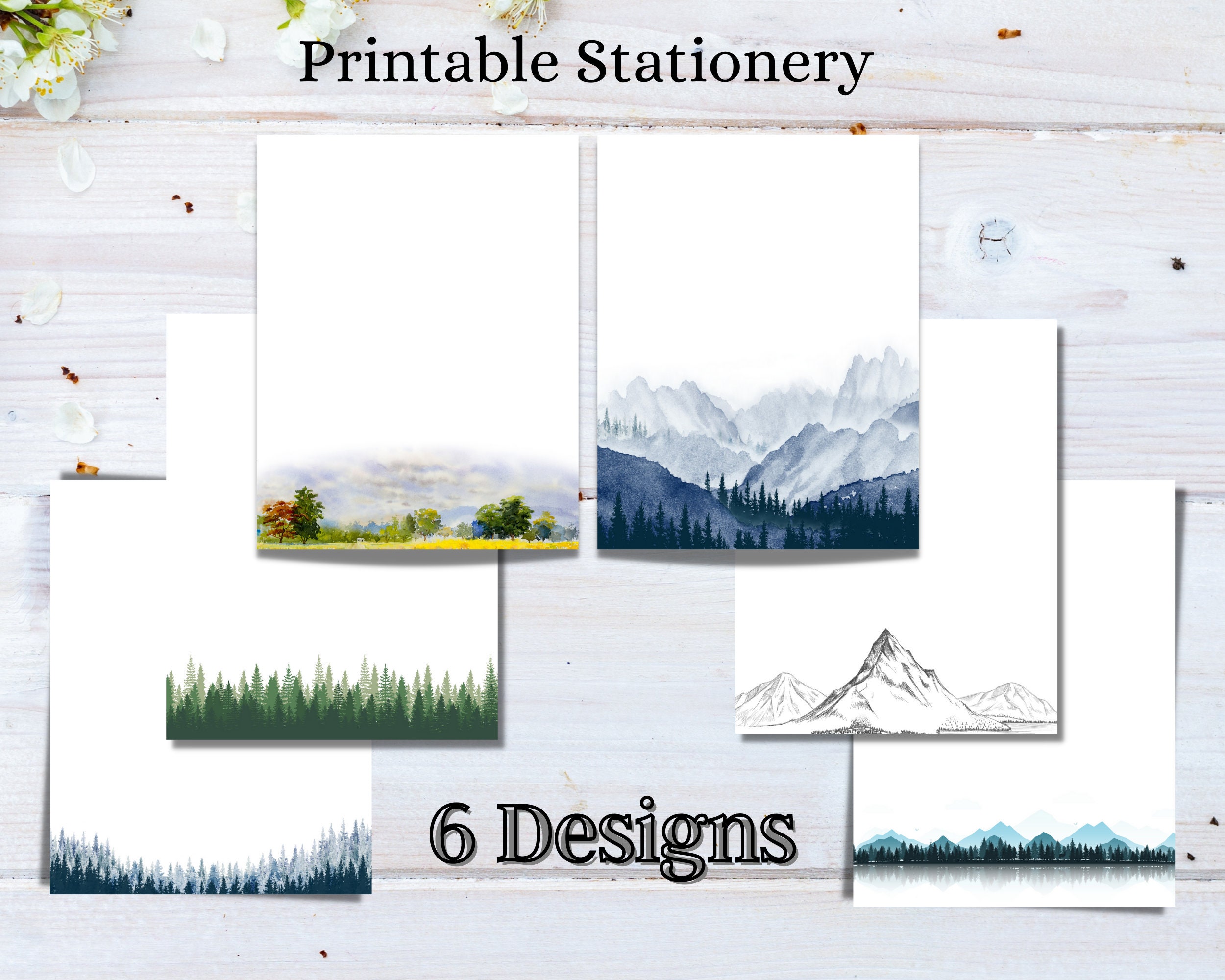 JW Letter Writing Bundle Mountain & Forest Printable Writing - Etsy