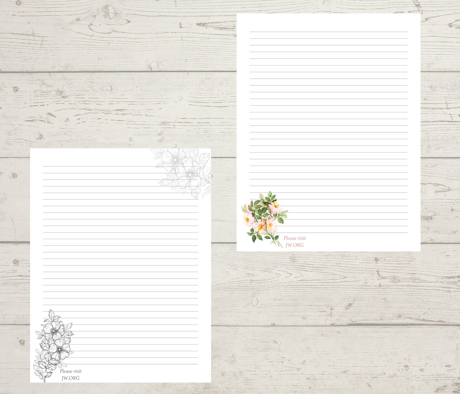 JW Letter Writing Bundle Printable Writing Paper Ministry - Etsy