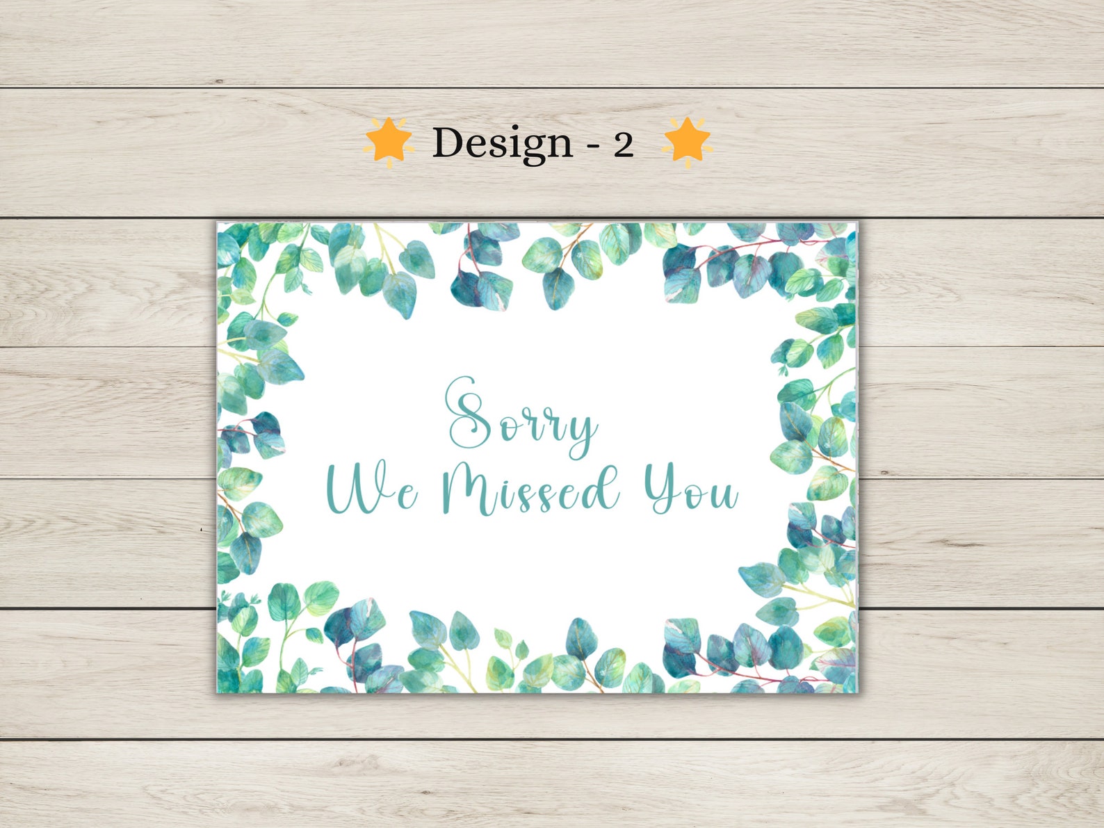 Watercolor Sorry We Missed You Cards, Letter Campaign (digital Download ...