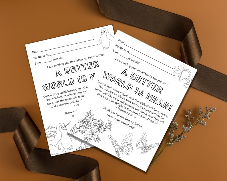 JW A Better World is Near JW Kid Letter Writing Bundle Kids - Etsy ...