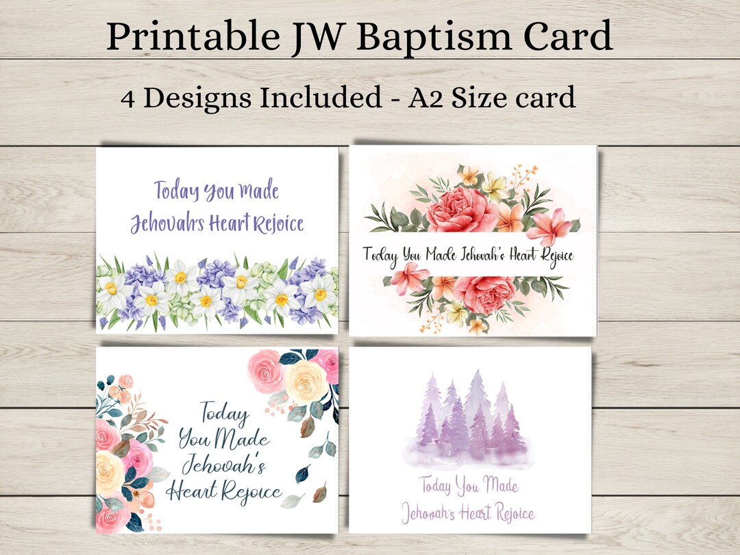 JW Baptism Congratulations Cards, Instant Download, JW Baptism Gift ...