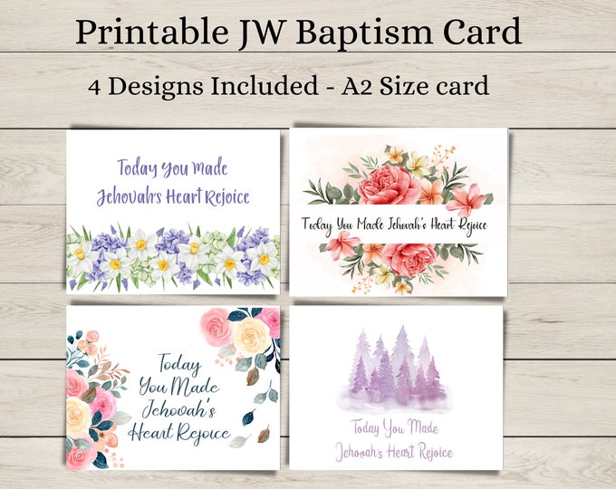 JW Baptism Card | JW Baptism Gift Card | JW Printables | Card for Jw ...