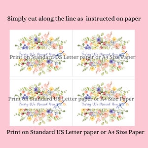 Watercolor Sorry We Missed You Cards, Letter Campaign (digital Download ...