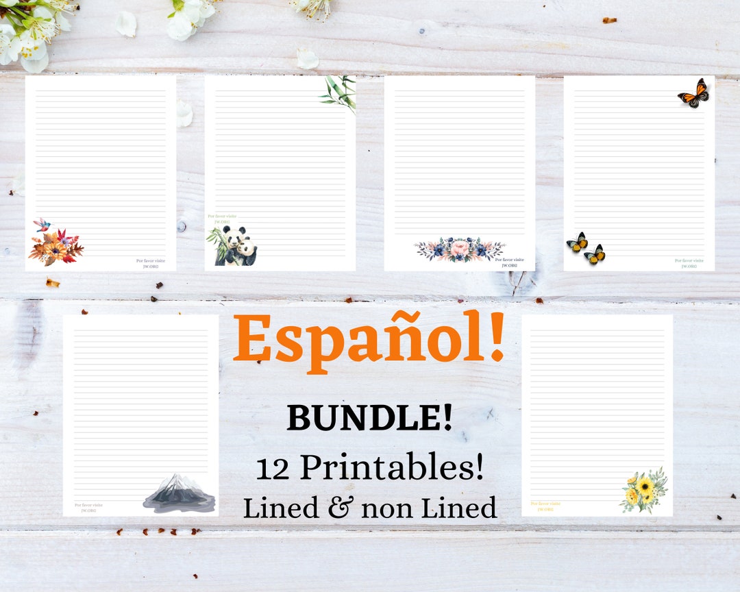 Spanish JW Letter Writing Bundle | Printable Writing Paper | A4 | US ...