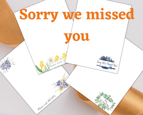 JW Sorry We Missed You Letter Writing Stationery Not at Home - Etsy