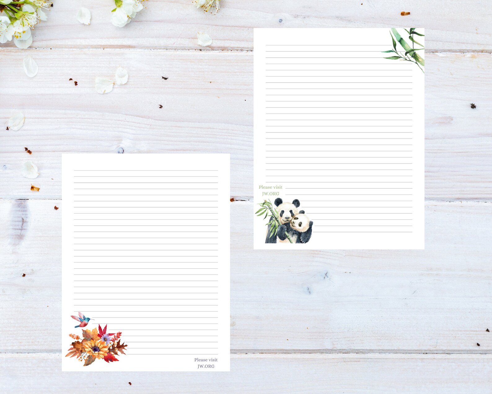 JW Letter Writing Bundle Printable Writing Paper Ministry - Etsy
