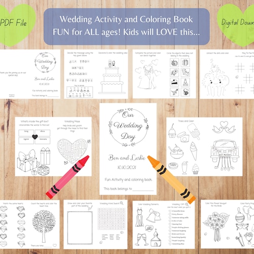 Kids' Wedding Activity Book Printable Download: Branches - Etsy