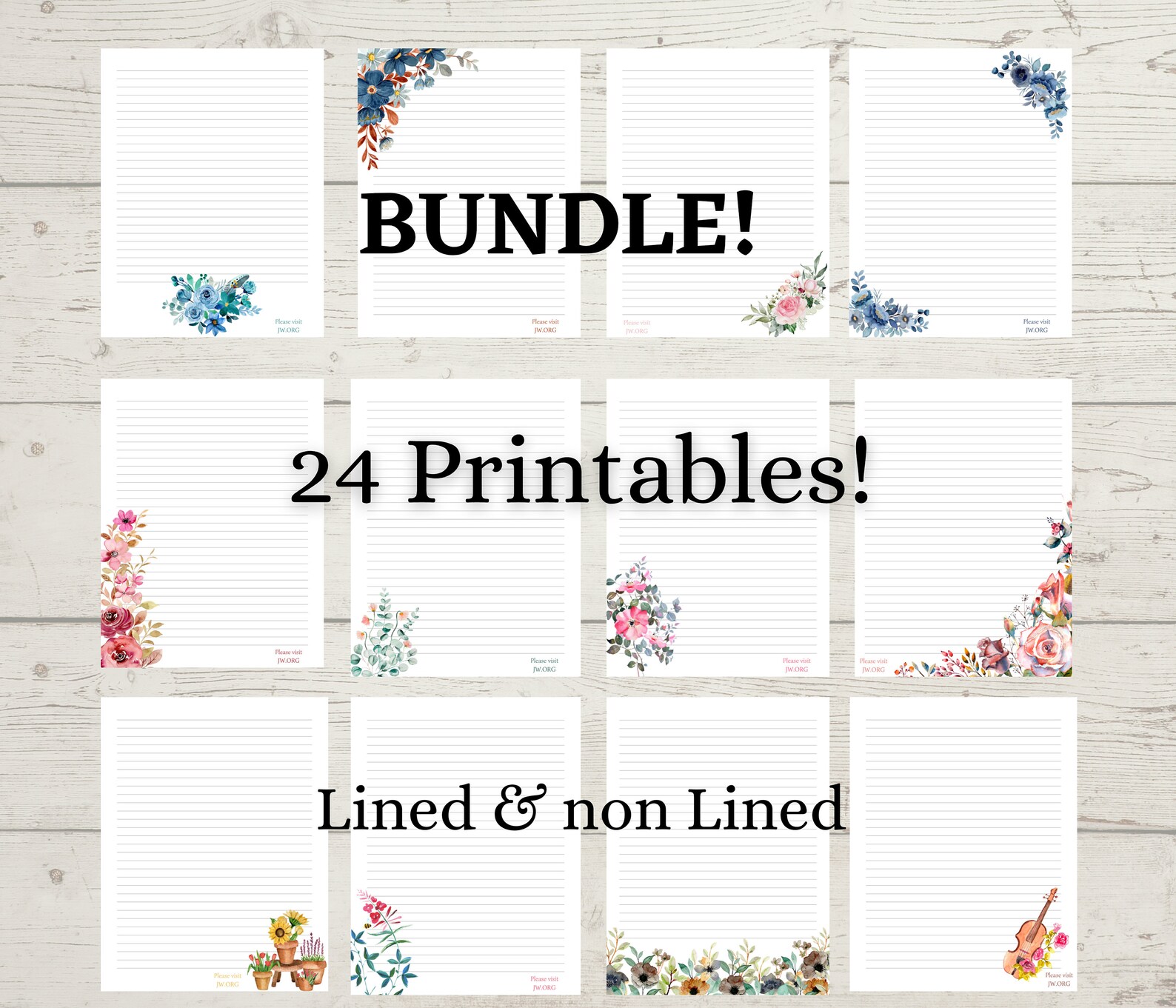 JW Letter Writing Bundle Printable Writing Paper Ministry Supplies ...