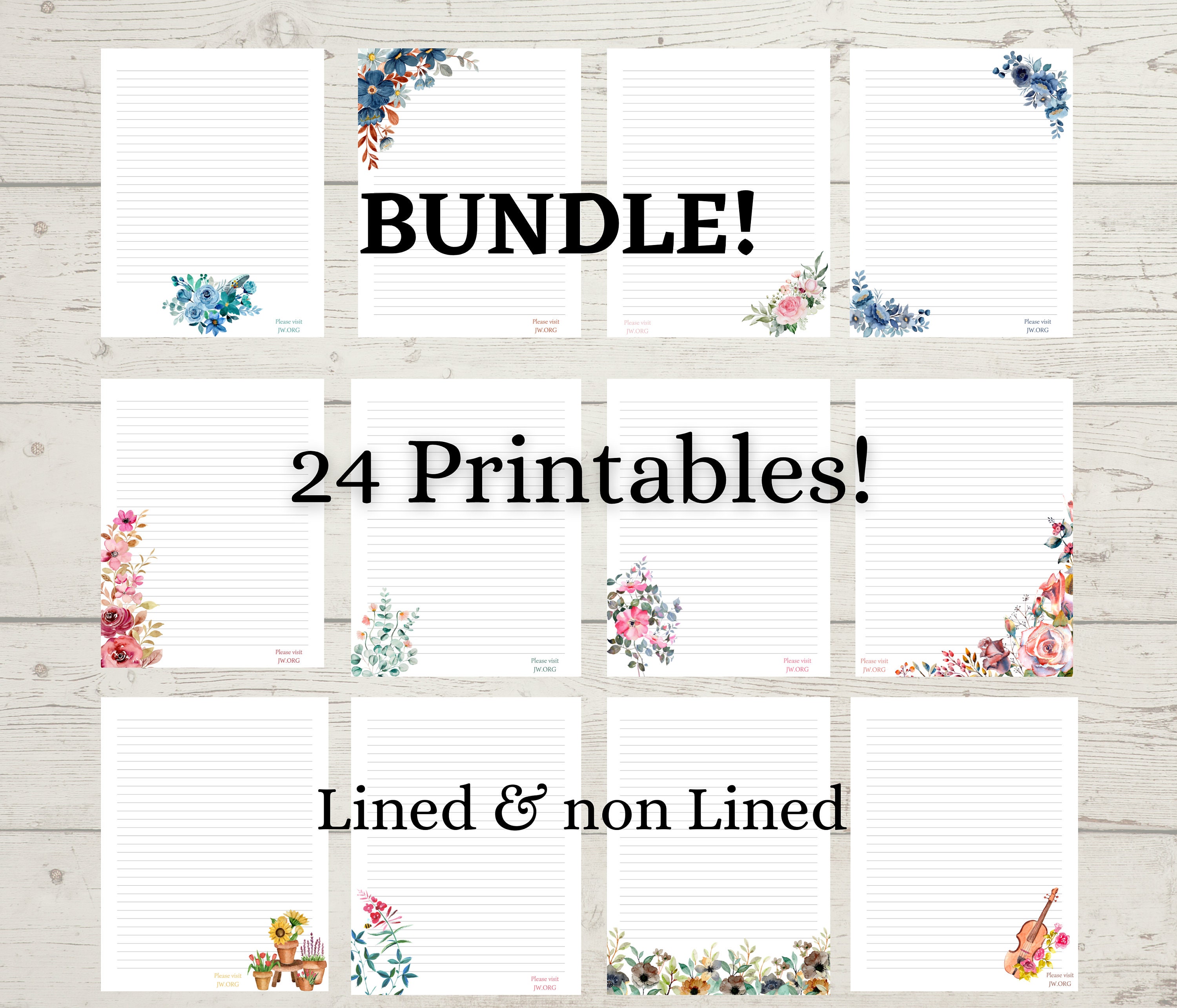 JW Letter Writing Bundle Printable Writing Paper Ministry - Etsy