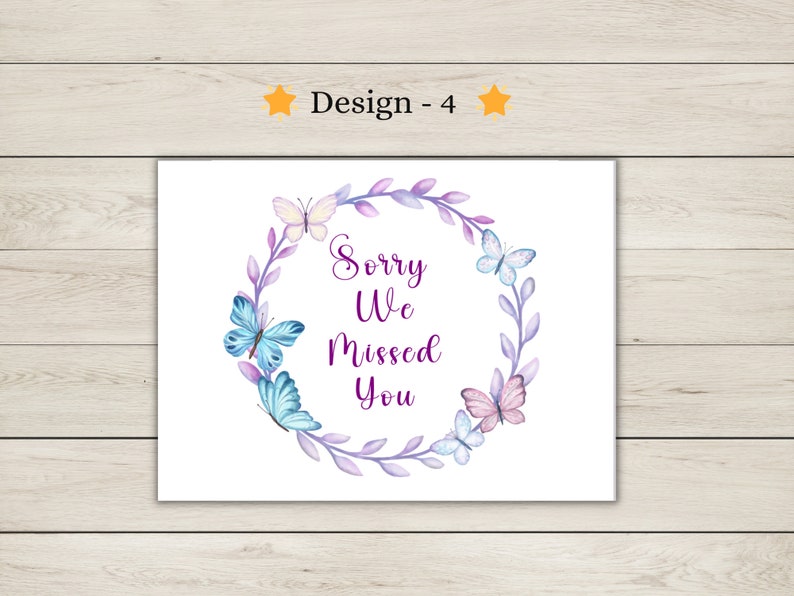 Watercolor Sorry We Missed You Cards, Letter Campaign (digital Download ...