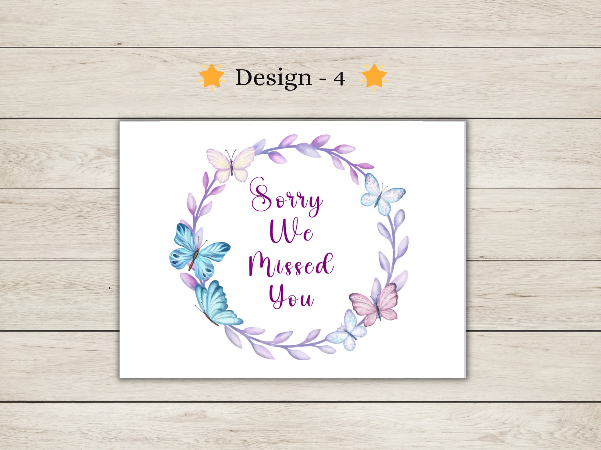 Watercolor Sorry We Missed You Cards, Letter Campaign (digital Download ...