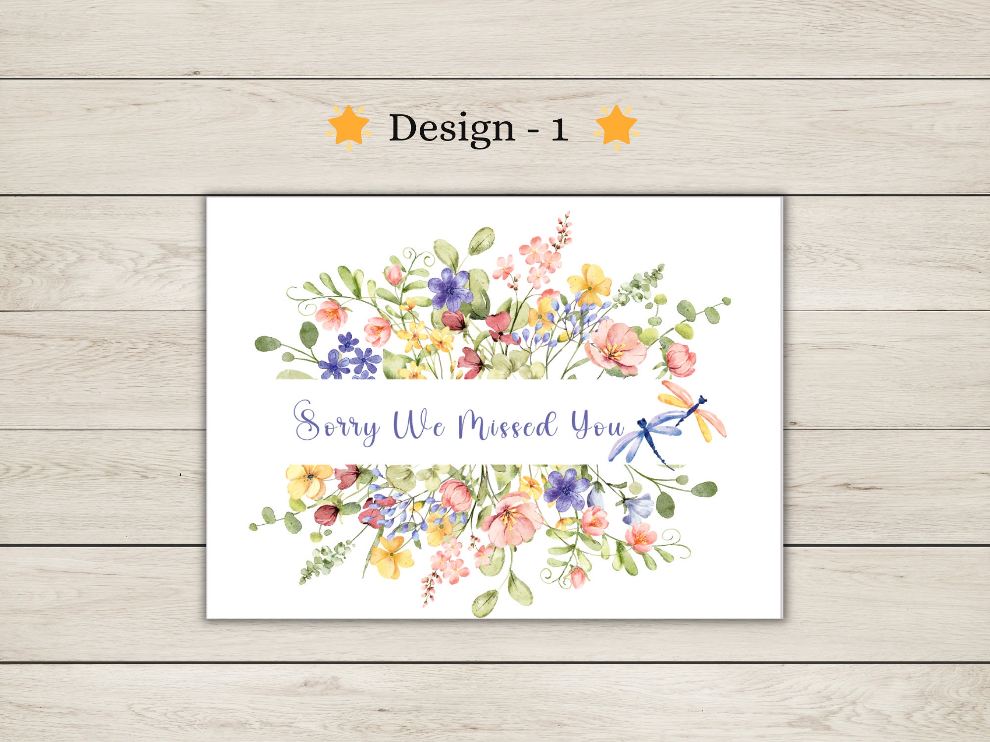 Watercolor Sorry We Missed You Cards, Letter Campaign (digital Download ...