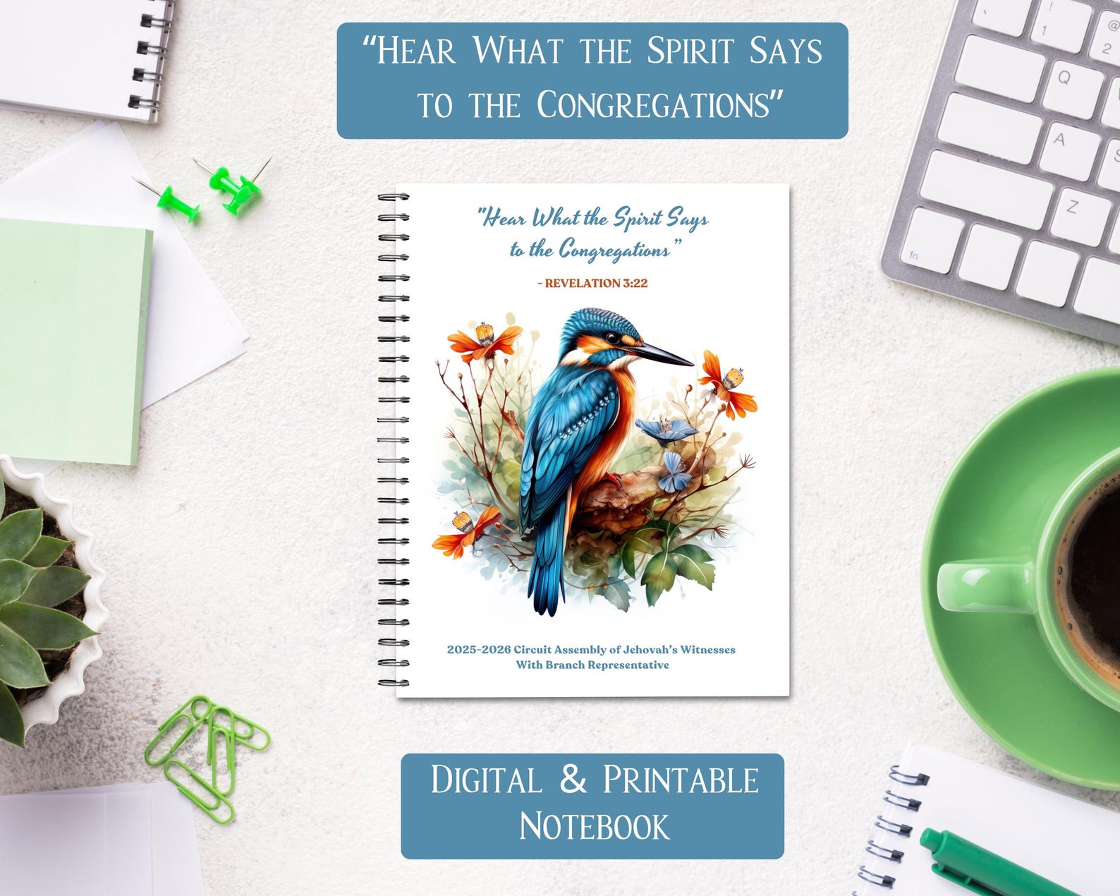 JW Circuit Assembly Notebook 2025-2026, Watercolor Bird (digital ...