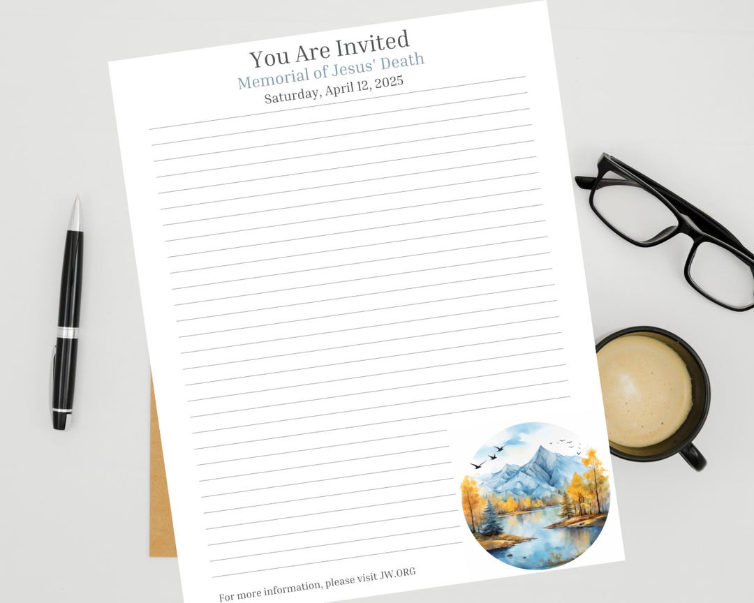 JW Memorial 2025, JW Memorial Letter Writing Paper, JW Memorial Invite ...