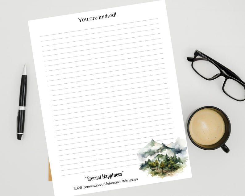 JW 2026 Convention Invitation Templates, Eternal Happiness, Printable ...