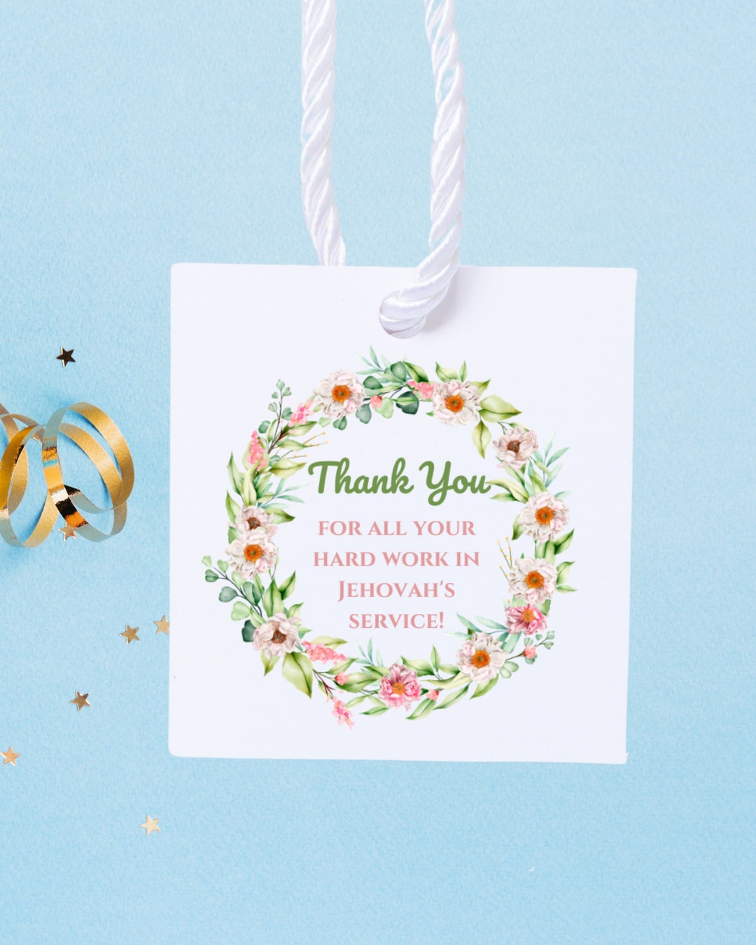 JW Printable Pioneer Gift Tags, JW Instant Download Favor Tags, Gift ...