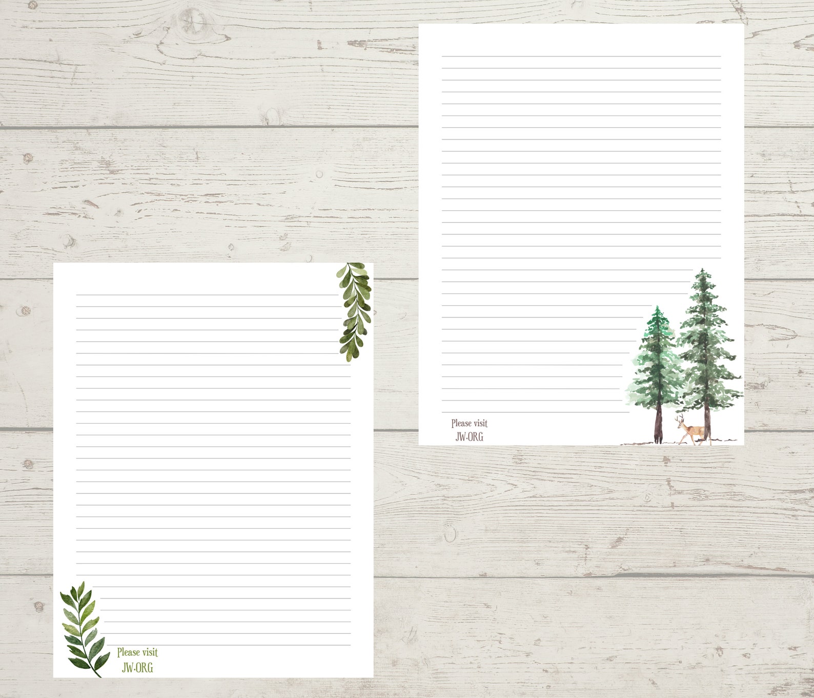 JW Letter Writing Bundle Printable Writing Paper Ministry - Etsy