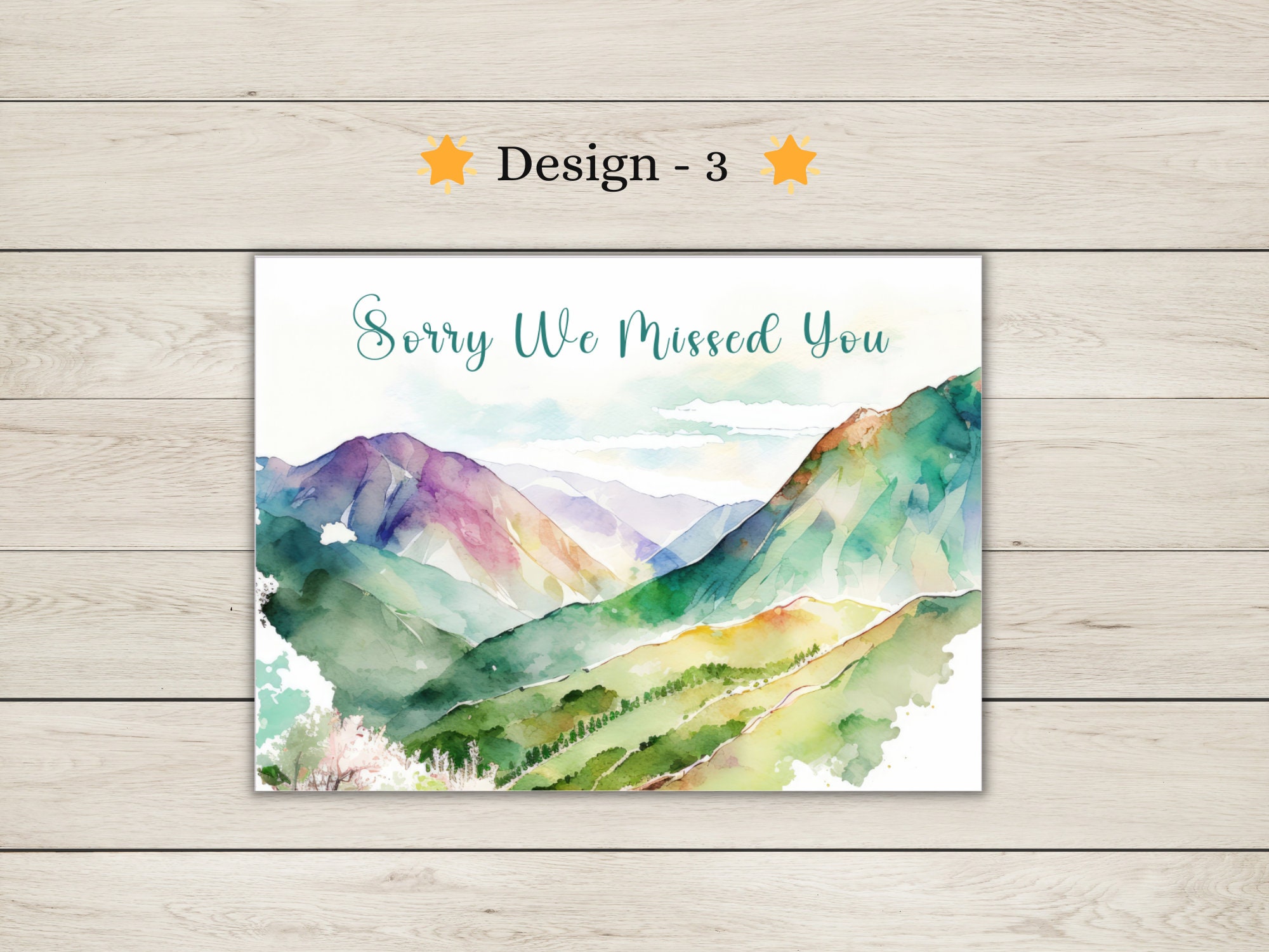 Watercolor Sorry We Missed You Cards, Letter Campaign (digital Download ...