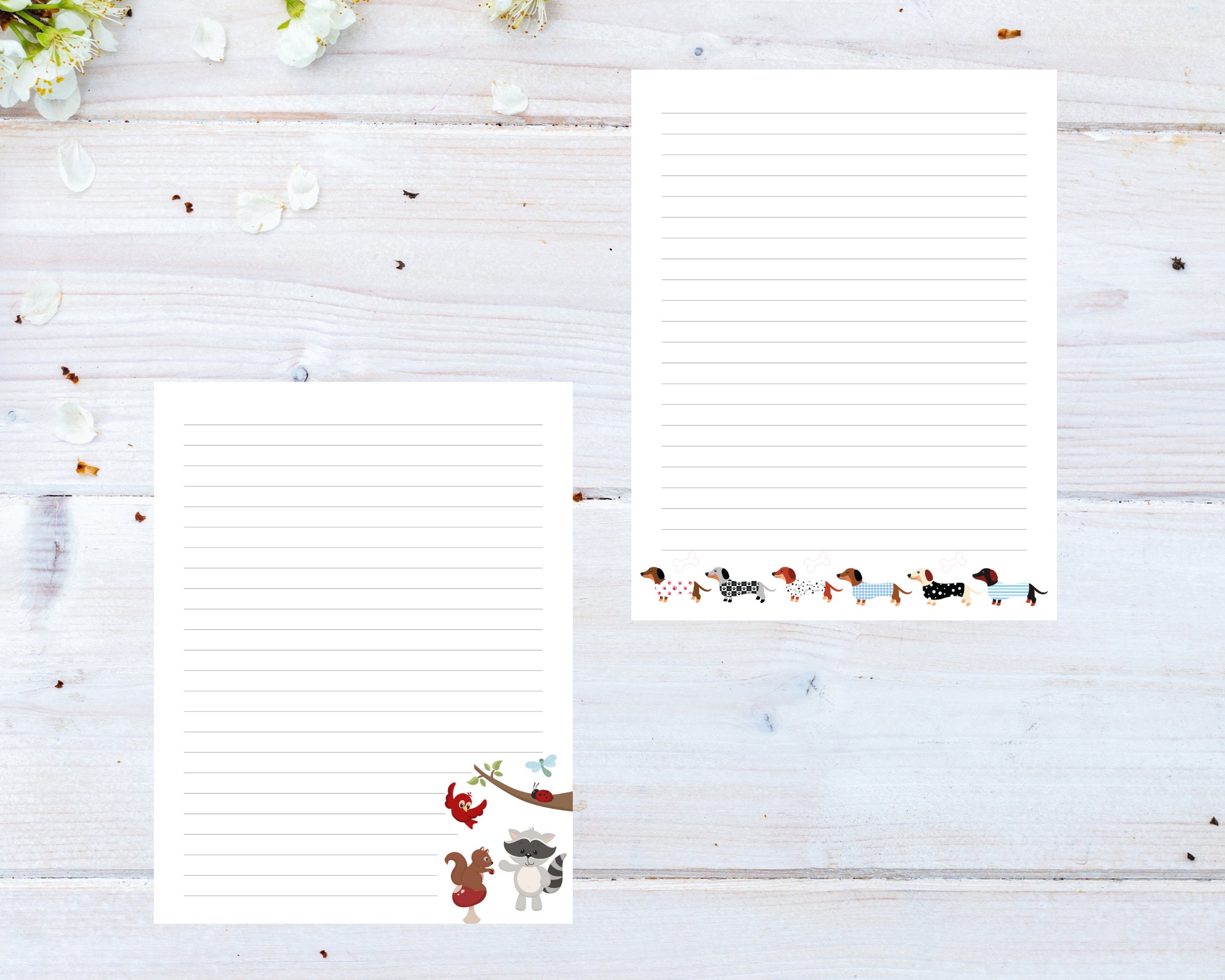 Kid Letter Writing Bundle Printable Writing Paper Writing - Etsy