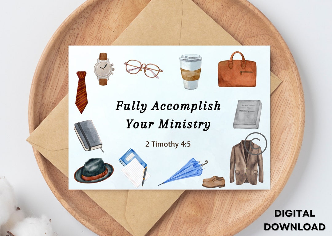 Printable JW Encouraging Ministry Card for Pioneer Brother 2 Timothy 4: ...