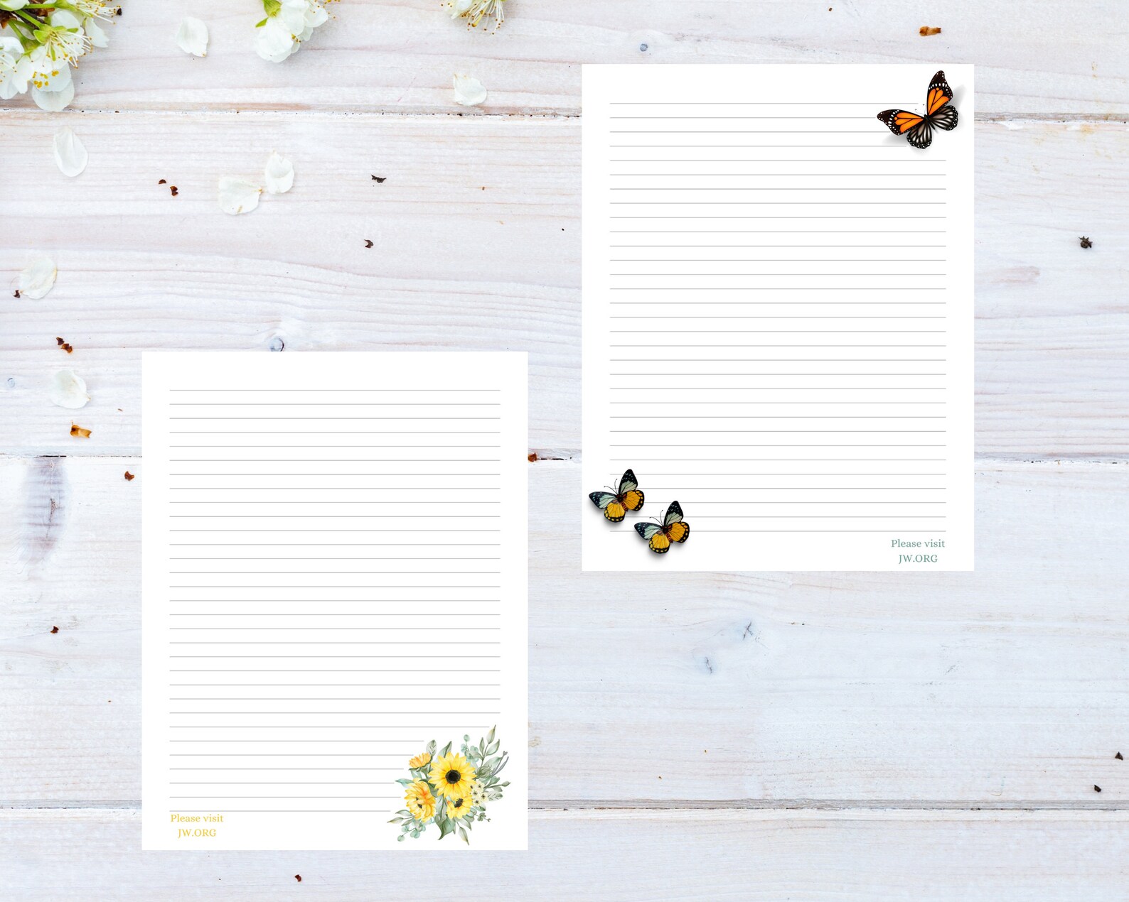 JW Letter Writing Bundle Printable Writing Paper Ministry - Etsy