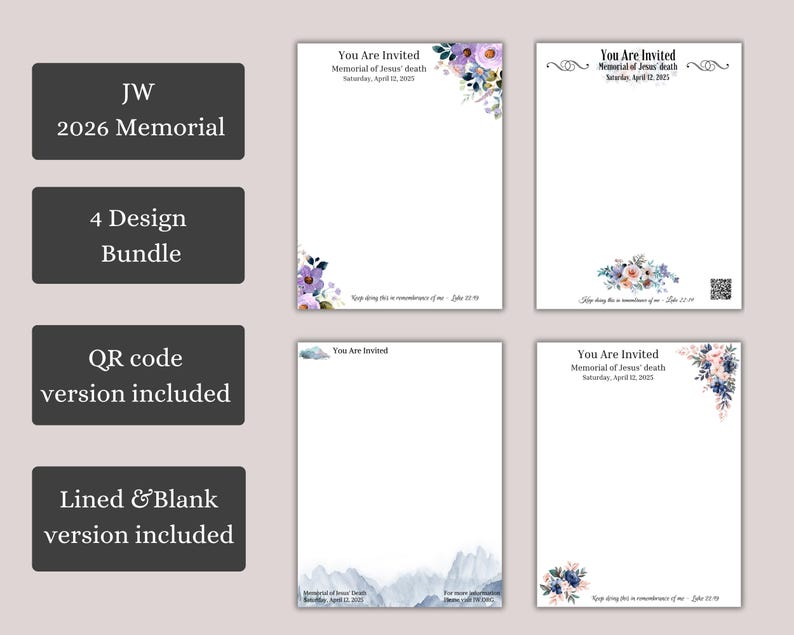 JW Memorial Campaign 2026 Letter Writing Paper Template, You Are ...