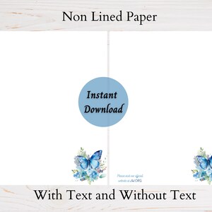 JW Letter Writing Stationery, Butterfly Printable Writing Paper With ...