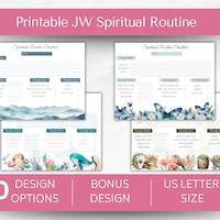 JW Spiritual Routine Activity Tracker | Floral 2 Package Designs ...