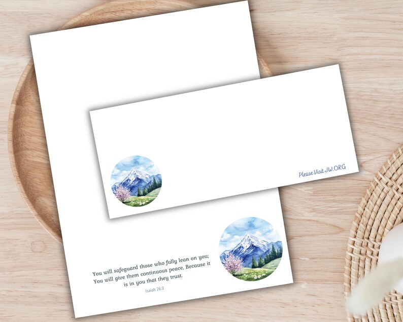 Printable JW Scripture Letter Writing Paper With Envelope - Lined ...