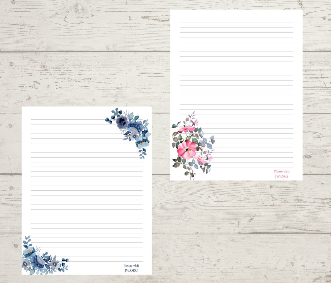 JW Letter Writing Bundle Printable Writing Paper Ministry - Etsy