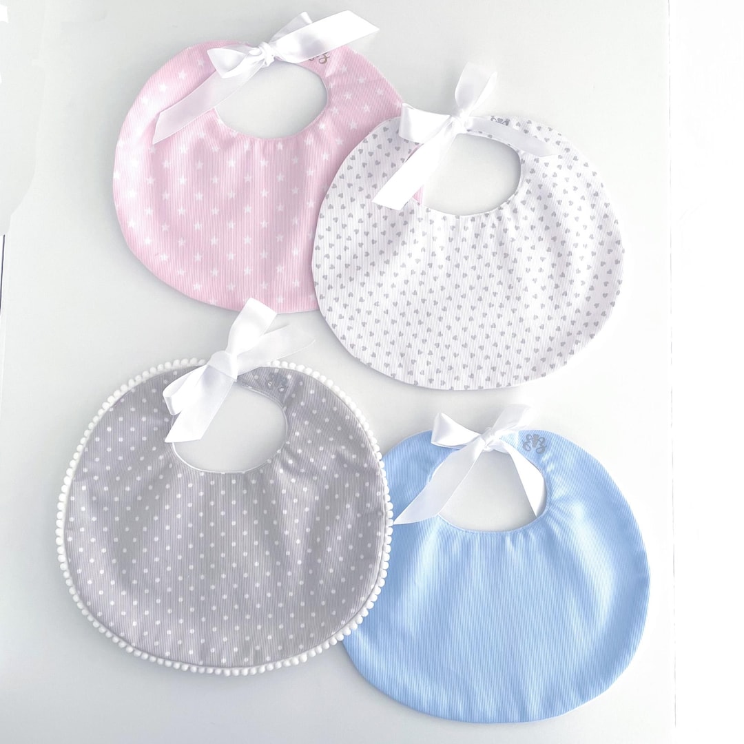 Personalized Bibs Baby Boy, Girl, Handmade Bib, Embroidery Monogram Bib ...