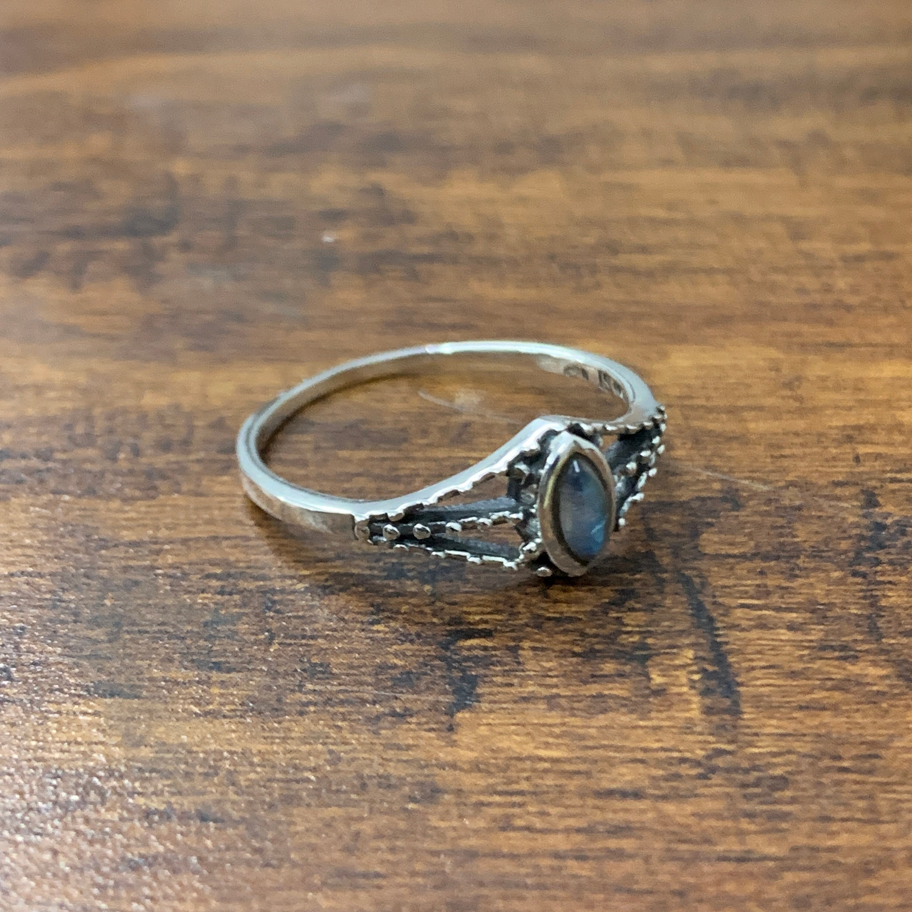 Moonstone Ring Light Weight Silver Ring 925 Sterling Silver | Etsy India