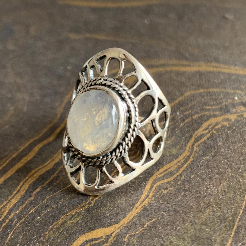 Moonstone Ring 925 Silver Ring Boho Ring Handmade Ring - Etsy