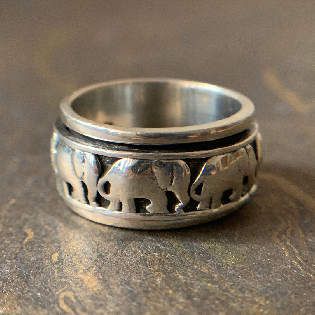 Elephant Spinner Ring Anxiety Ring Meditation Ring Spinner - Etsy