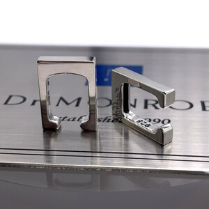 Square Ear Cuff,simple Ear Cuff,mens Ear Cuff Silver,biker Jewelry for ...