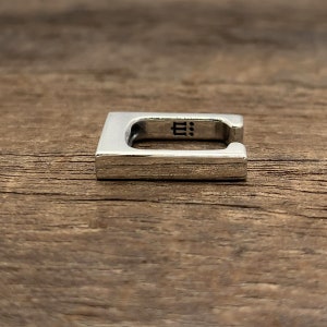 Square Ear Cuff,simple Ear Cuff,mens Ear Cuff Silver,biker Jewelry for ...