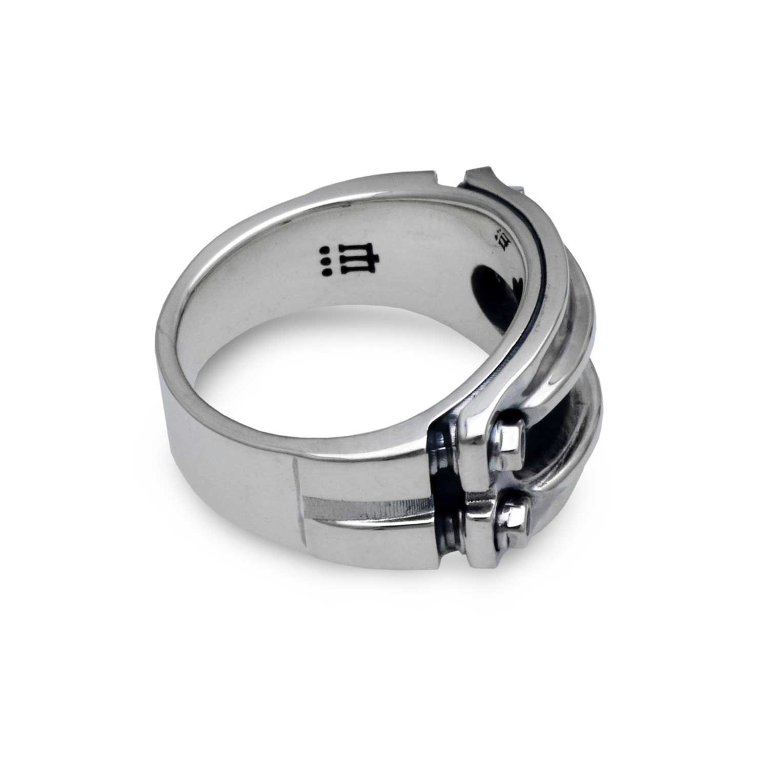 Industrial Ring,steampunk Ring for Men,biker Ring,hole Ring,sterling ...