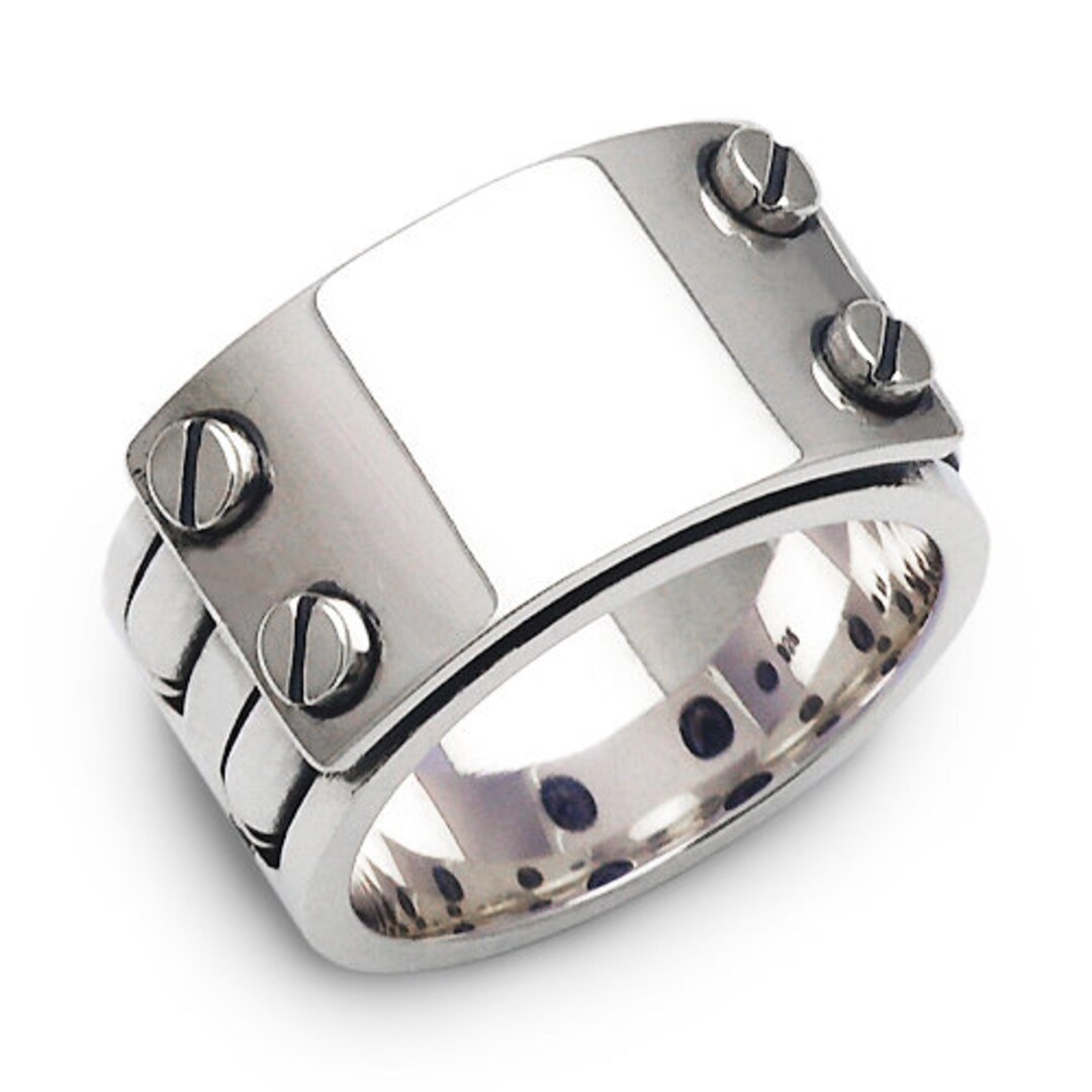 Heavy Sterling Silver Ring,biker Rings for Men,mechanical Ring ...