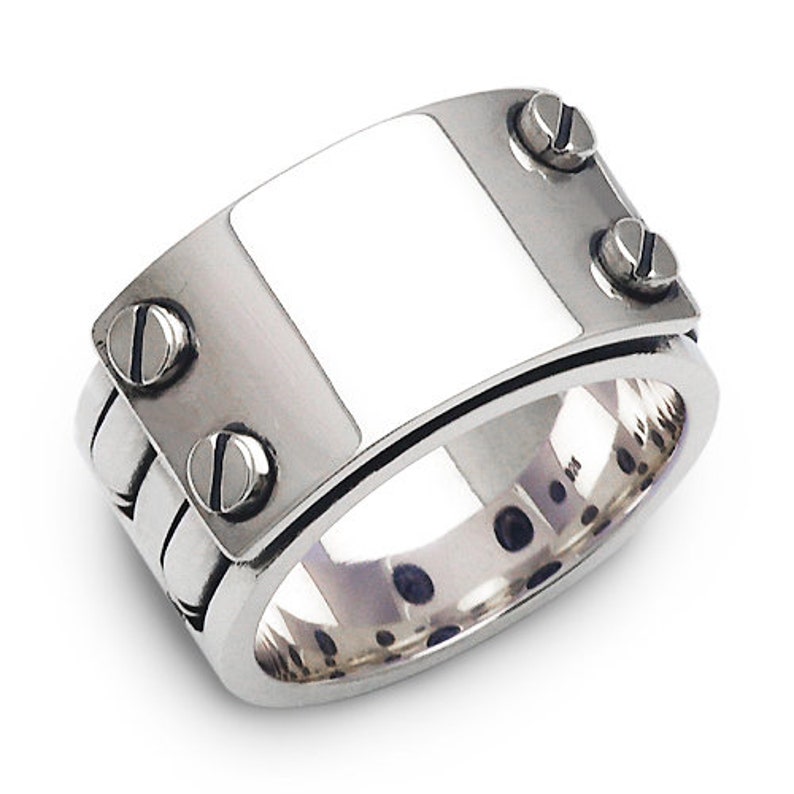 Heavy Sterling Silver Ring,biker Rings for Men,mechanical Ring ...