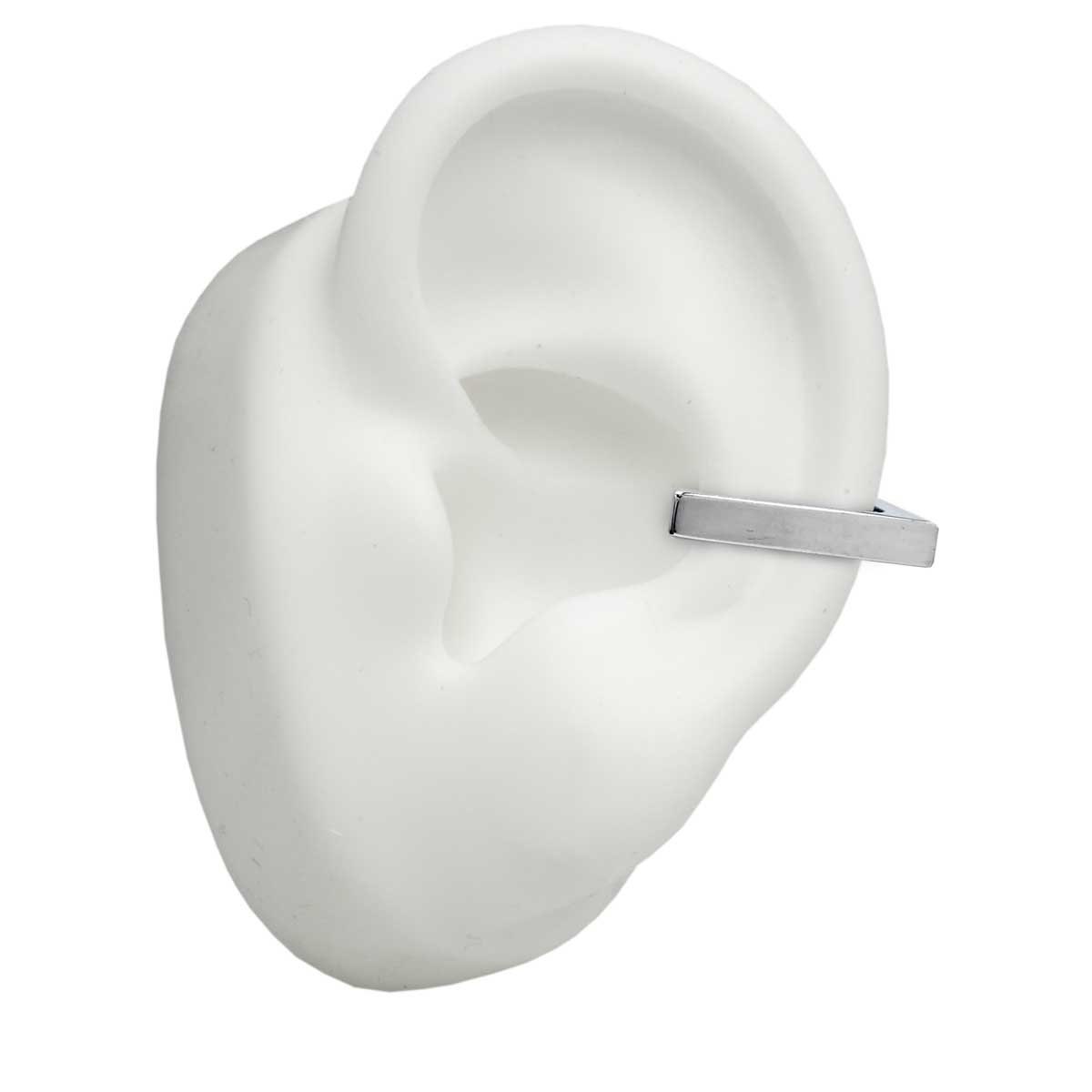 Square Ear Cuff,simple Ear Cuff,mens Ear Cuff Silver,biker Jewelry for ...