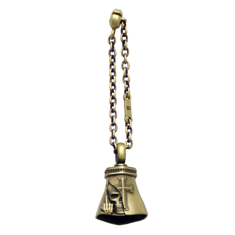 Middle Finger,skull Motorcycle Bell,brass Motorcycle Bells,gremlin Bell ...
