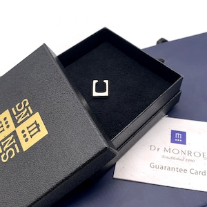 Square Ear Cuff,simple Ear Cuff,mens Ear Cuff Silver,biker Jewelry for ...